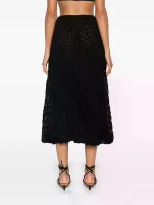 JIL SANDER Lace-embroidered Midi Skirt