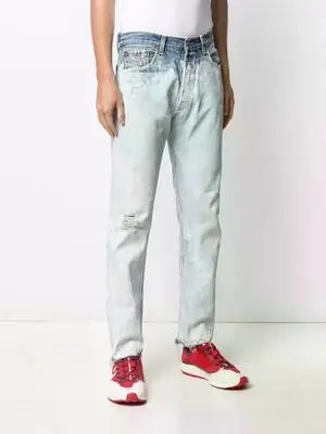 GALLERY DEPT. Mid-rise Straight-leg Bleached Jeans - Blue