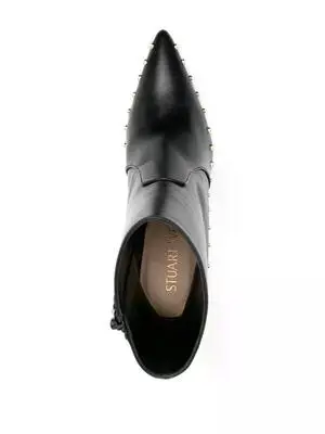 STUART WEITZMAN Embellished Leather Ankle Boots