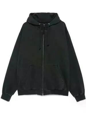 MAISON MARGIELA Embroidered Logo Hoodie - Grey
