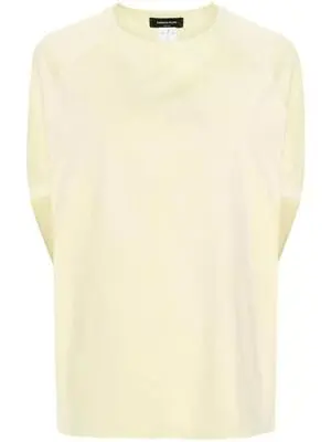 Fabiana Filippi Crew Neck Cotton T-shirt - Yellow