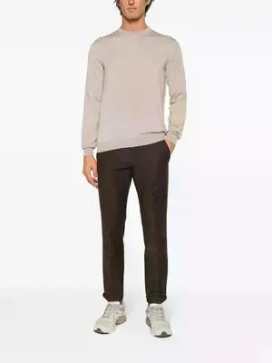 ZANONE Virgin Wool Blend Crew Neck Jumper - Neutrals