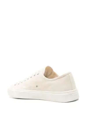PAURA Logo Embroidered Lace-up Sneakers - Neutrals