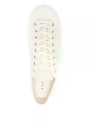 PAURA Logo Embroidered Lace-up Sneakers - Neutrals