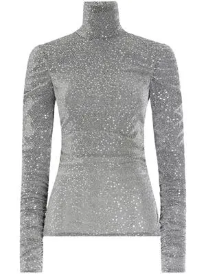 Dolce & Gabbana Sequinned High Neck Top