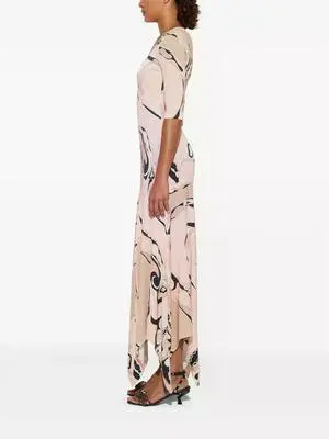 Emilio Pucci Orchidee-print Dress - Neutrals