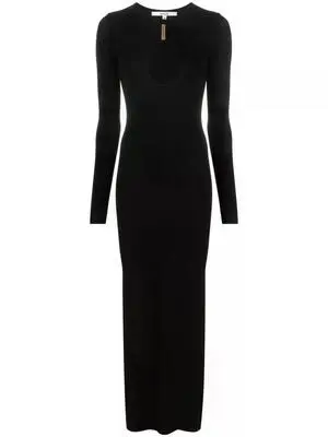 MANURI Chain-link Detail Maxi Dress - Black