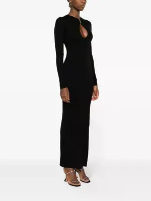 MANURI Chain-link Detail Maxi Dress - Black