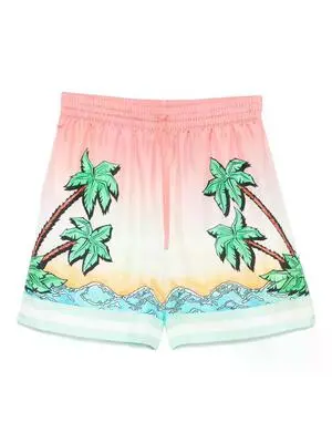 Casablanca Casablanca Tennis Club Shorts With Graphic Print Pink