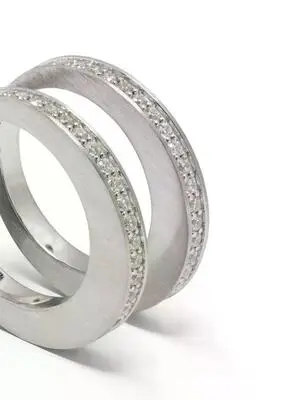 Tom Wood Double Zirconia Sterling Ring