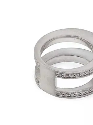Tom Wood Double Zirconia Sterling Ring