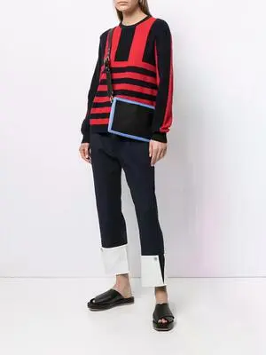 PORTS V Striped Fine Knit Jumper