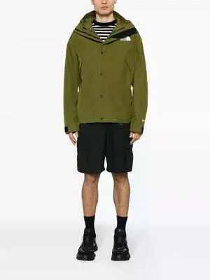 The North Face Logo Embroidered Hooded Jacket - Green