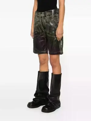 Vaquera Coated Denim Shorts