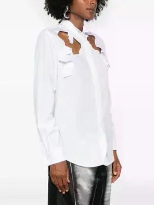 Viktor & Rolf Cotton Poplin Shirt With Cut-out Detailing - White