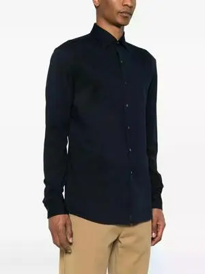 Zegna Piqué Shirt - Blue
