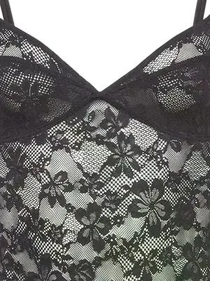 FLEUR DU MAL Stretch Lace Wireless Bodysuit