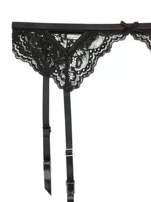 FLEUR DU MAL Bianca Garter Belt - Black
