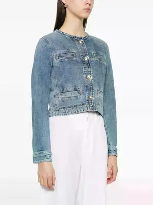 Pinko Cropped Denim Jacket