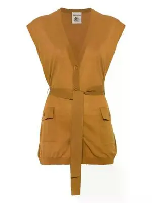 SEMICOUTURE Fine-knit Jacket - Brown