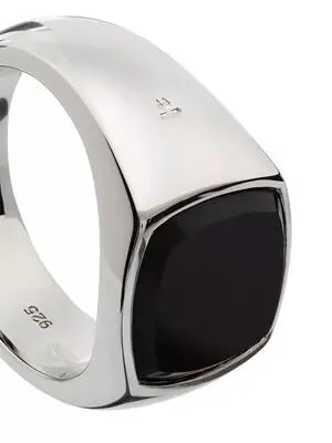 Tom Wood Sterling Onyx Signet Ring