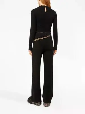 Rabanne Wool-cashmere Trousers With Chainmail Detail