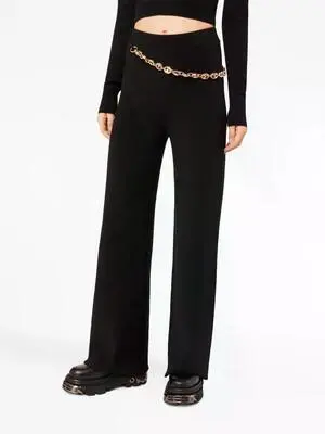 Rabanne Wool-cashmere Trousers With Chainmail Detail