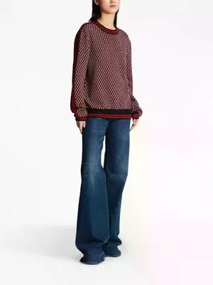 Balmain Monogram Jacquard Check Jumper