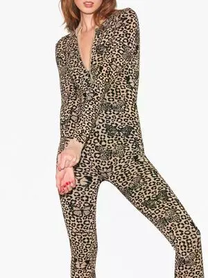 FLEUR DU MAL Knitted Jacquard Catsuit - Neutrals