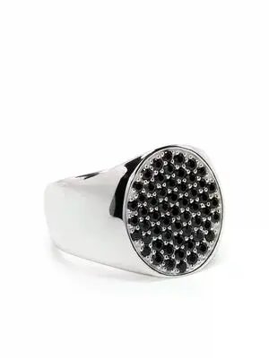Tom Wood Pinkie Spinel Signet Ring - Silver
