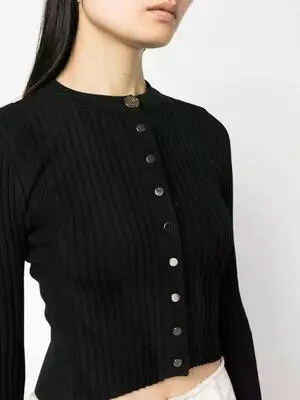 Rabanne Ribbed Wool-blend Cardigan