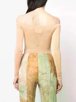 MAISON MARGIELA Off-shoulder Long-sleeved Bodysuit