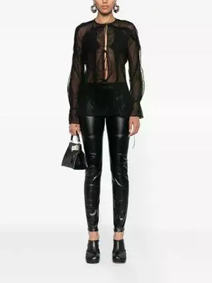 Rick Owens Coated-finish Leggings