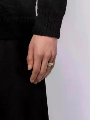Tom Wood Peaky Rectangle Band Ring - Silver