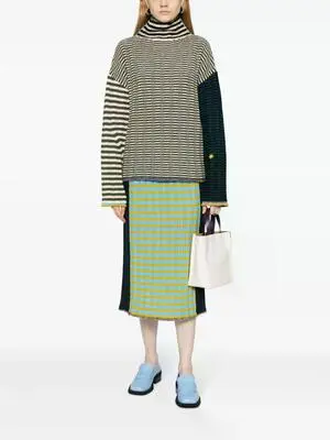 YANYAN Logo-embroidered Roll-neck Jumper - Multicolour