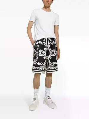 Dolce & Gabbana Logo-print Silk Shorts