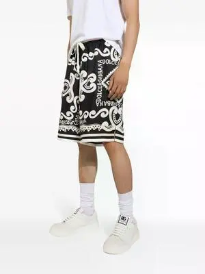 Dolce & Gabbana Logo-print Silk Shorts