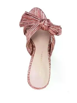 LOEFFLER RANDALL Penny Metallic High Block Heel Sandals