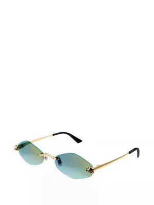 Cartier Geometric Rimless Sunglasses
