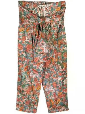 ACT Nº1 Tied-waist Cargo Trousers - Red