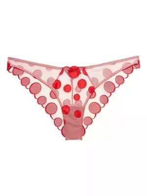 FLEUR DU MAL Polka-dot Briefs - Red