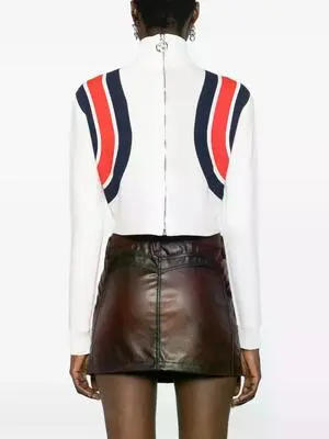 Gucci Sylvie Web Knitted Cropped Top