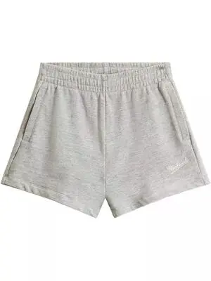 Woolrich Fleece Shorts With Logo Print