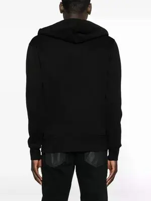 Versace Logo Embroidered Cotton Hoodie