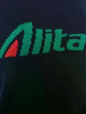 Alberta Ferretti Intarsia-knit Logo Crew Neck Jumper