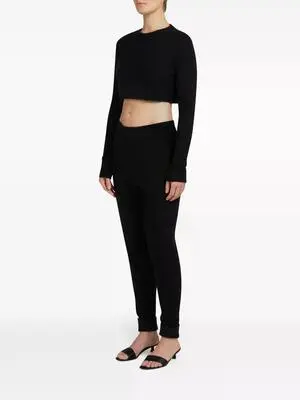 Cashmere In Love Luz Ribbed Wool-cashmere Track Pants