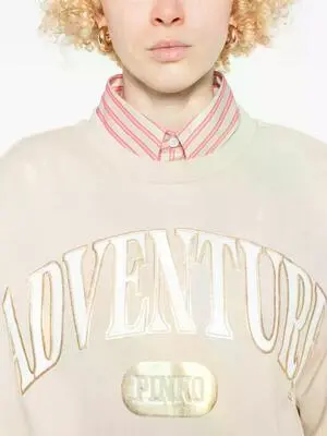 Pinko Appliqué Detail Crewneck Sweatshirt