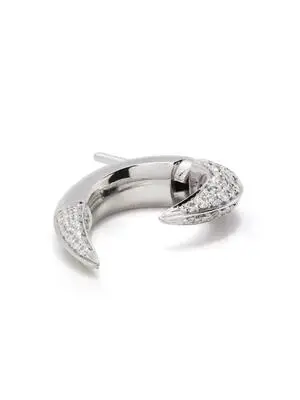 SHAUN LEANE 18kt White Gold Pavé Diamond Talon Earrings
