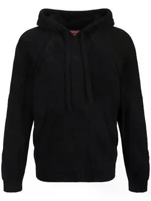 Kenzo Cable-knit Hoodie - Black