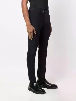 DELL'OGLIO Navy Cotton Tailored Trousers